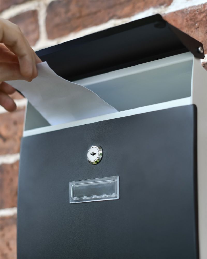 Contemporary "Nero" Black Wall Mounted Post Box | Black Country Metalworks