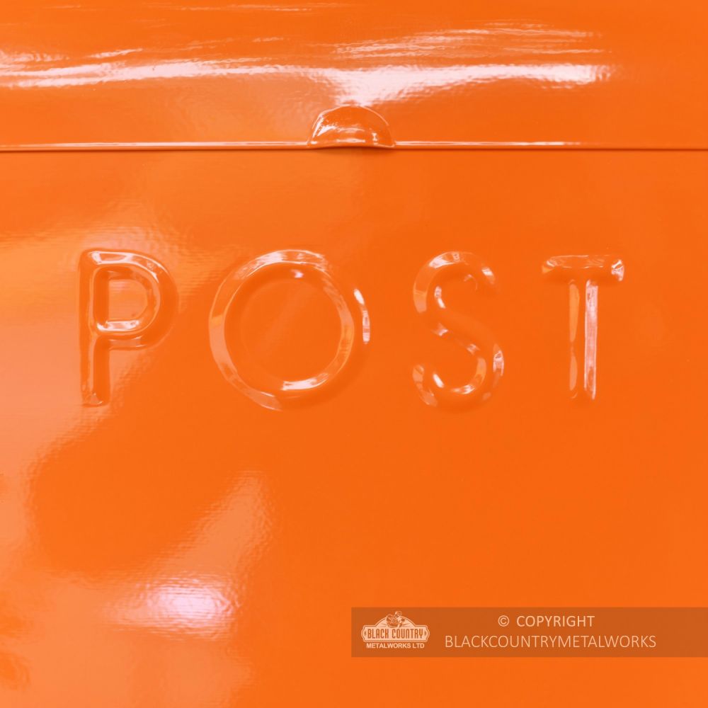 “Sunkissed Sienna” Orange Contemporary Post Box | Black Country Metalworks