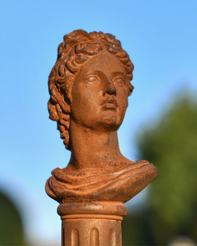 Rustic "Roman Bust" Garden Sculpture | Black Country Metalworks