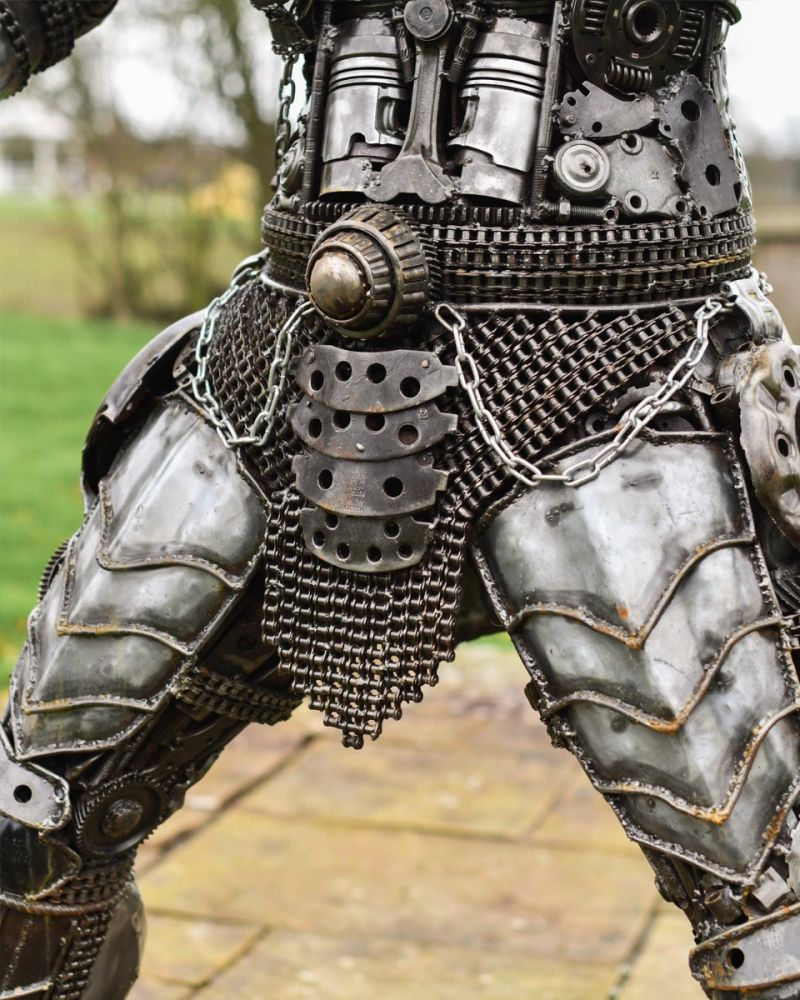 Large Recycled Metal Parts Extraterrestrial Sculpture - 2.4m | Black ...