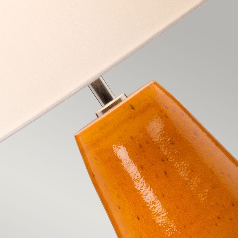 'Lava Glow' Graphite and Burnt Orange Table Lamp | Black Country Metalworks