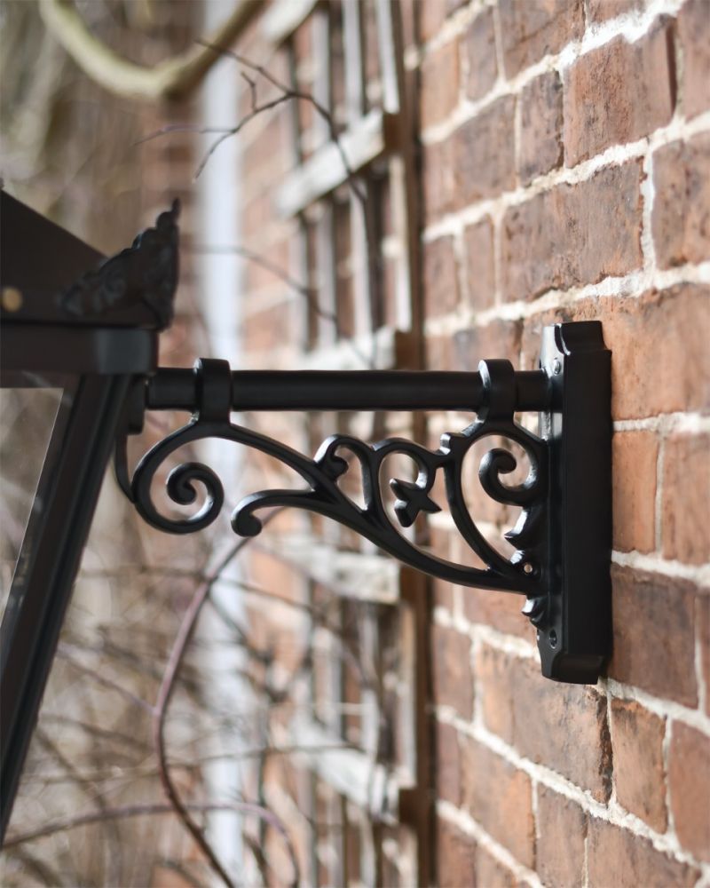 Black "Brampton" Hexagonal Lantern With Bracket | Black Country Metalworks