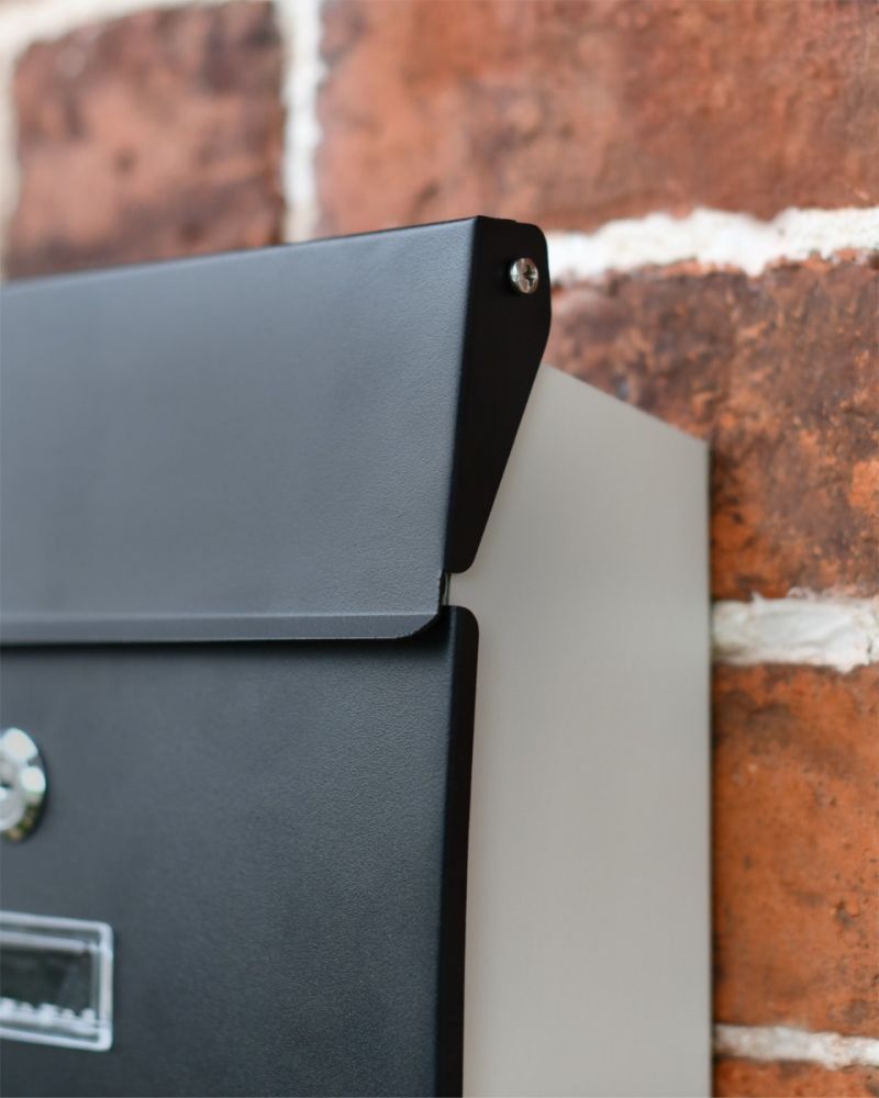 Contemporary "Nero" Black Wall Mounted Post Box | Black Country Metalworks