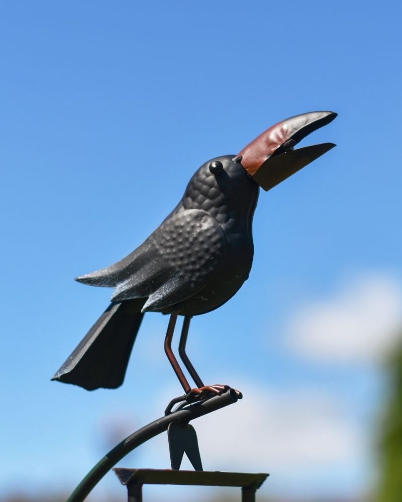 Metal 'Crow Rocker' Garden Spike | Black Country Metalworks