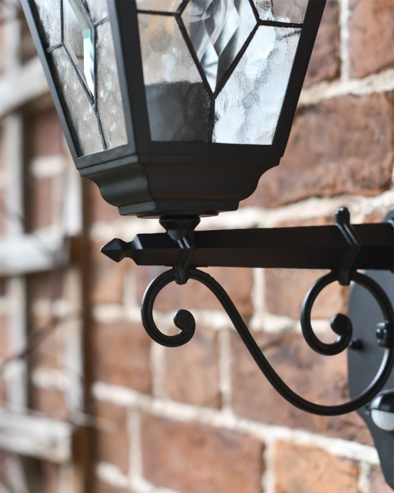 Traditional Wall Lantern With PIR Motion Sensor | Black Country Metalworks