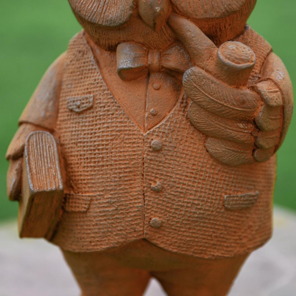 Rustic Cast Iron Studious Owl Sculpture - Large | Black Country Metalworks