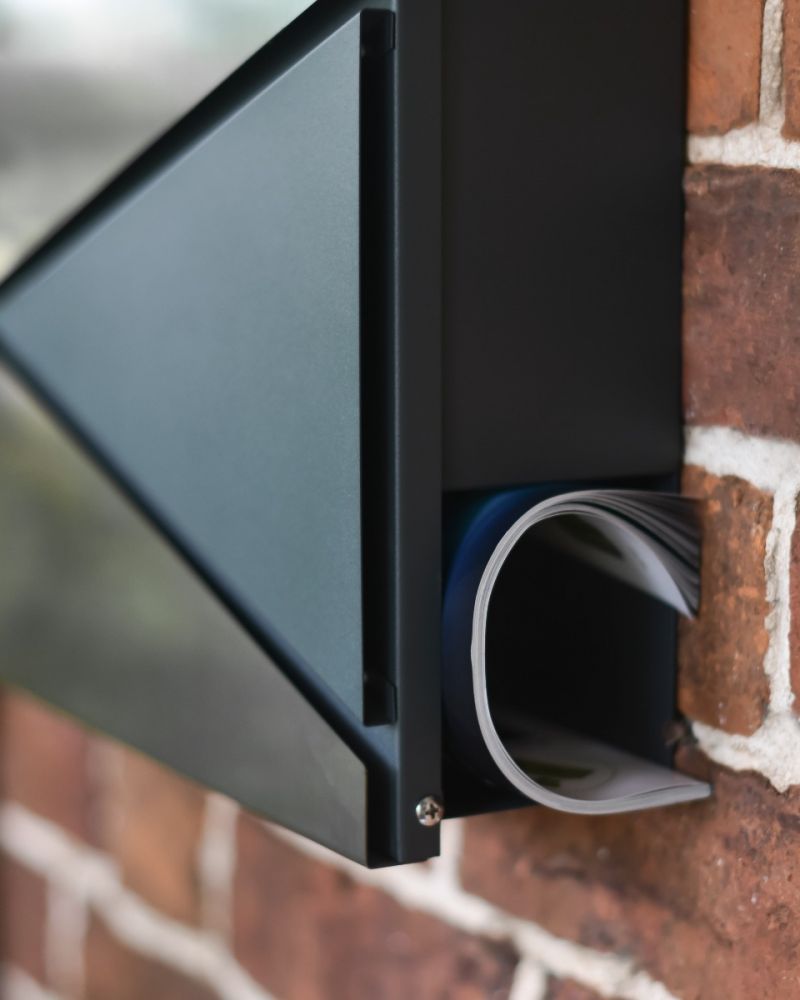 Contemporary "Moderni" Galvanised Steel Wall Mounted Post Box with ...