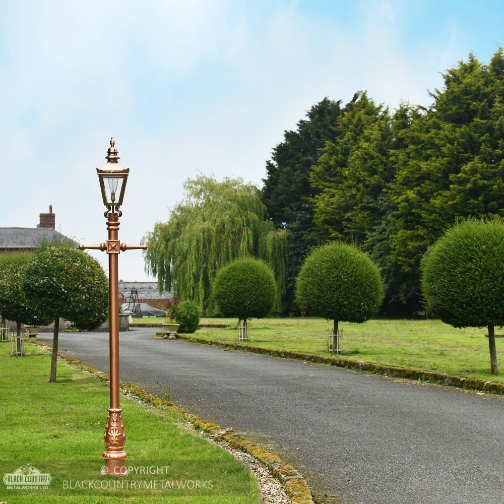 Rose Gold and Copper Finish Harrogate Lamp Post 2.25m | Black Country ...