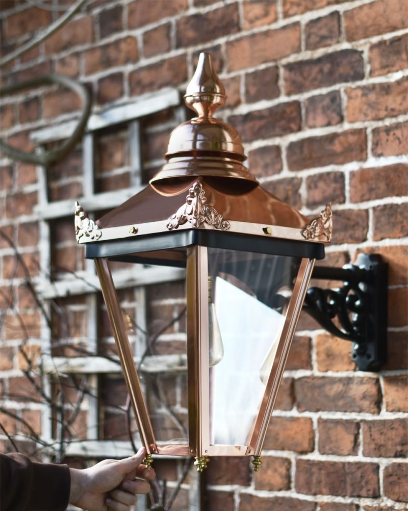Copper "Sunningdale" Lantern Ornate Wall Bracket | Black Country Metalworks