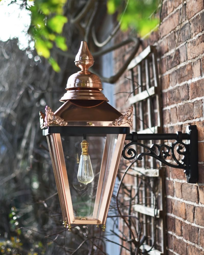 Copper "Sunningdale" Lantern Ornate Wall Bracket | Black Country Metalworks