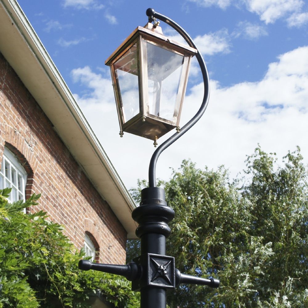 Copper Lincoln Swan Neck & Lamp Post 2.9m | Black Country Metalworks