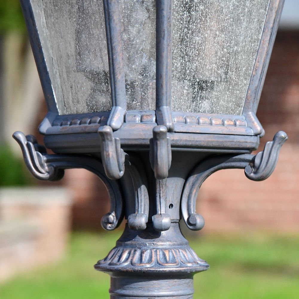 "Cotswold" Grand Ornate Gold Pillar Light 76cm | Black Country Metalworks