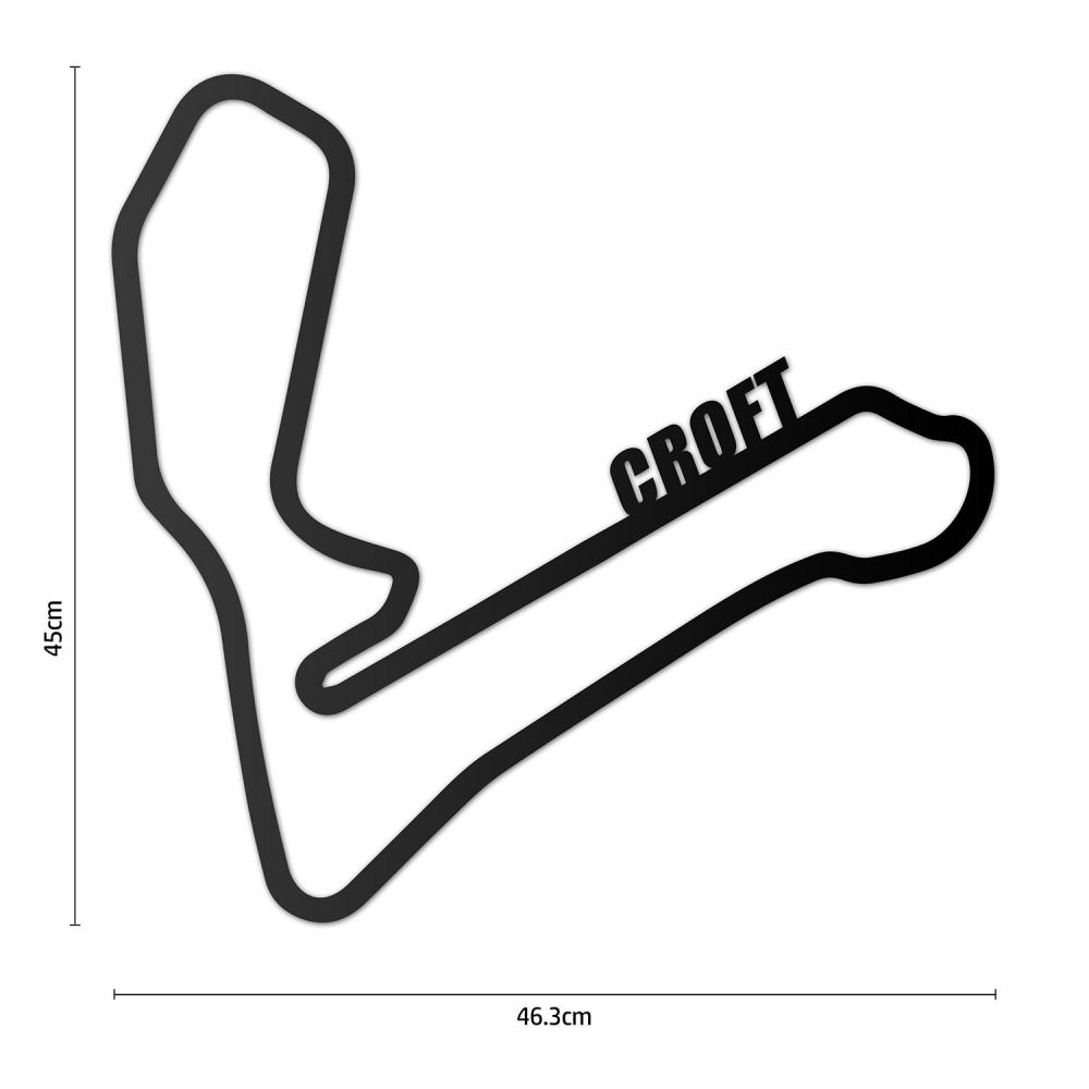 Croft Race Track Black Steel Wall Art - 47cm | Black Country Metalworks