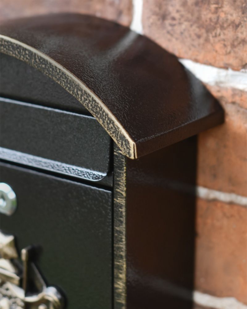 Black & Bronze 'Dawson Lodge' Wall Mounted Post Box | Black Country ...