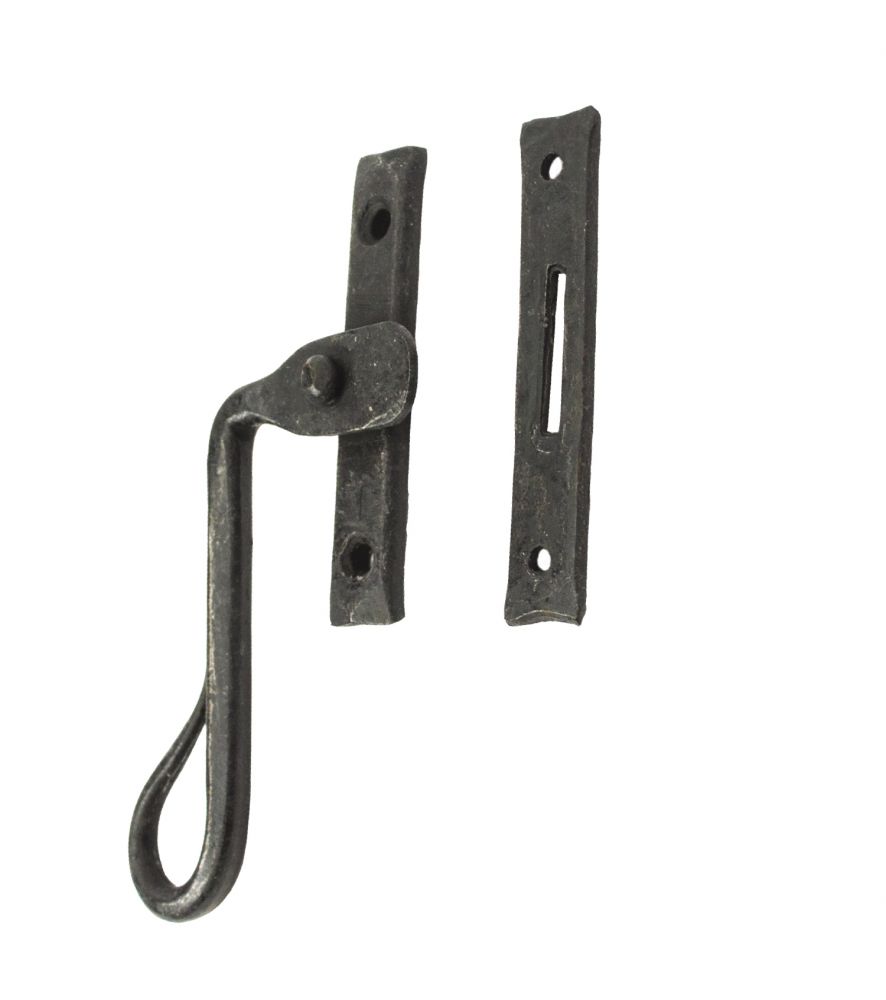 Curved Shepherds Crook Bees Wax Window Fastener | Black Country Metalworks