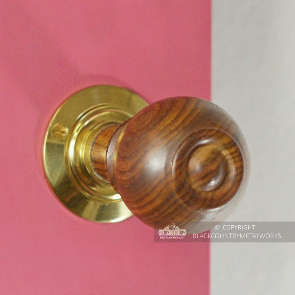 Hardwood Round Wooden Door Knobs | Black Country Metalworks