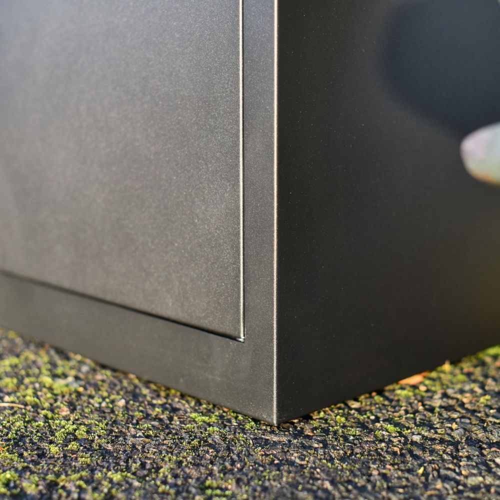 Deluxe Black "Bexley" Free Standing Parcel Box | Black Country Metalworks