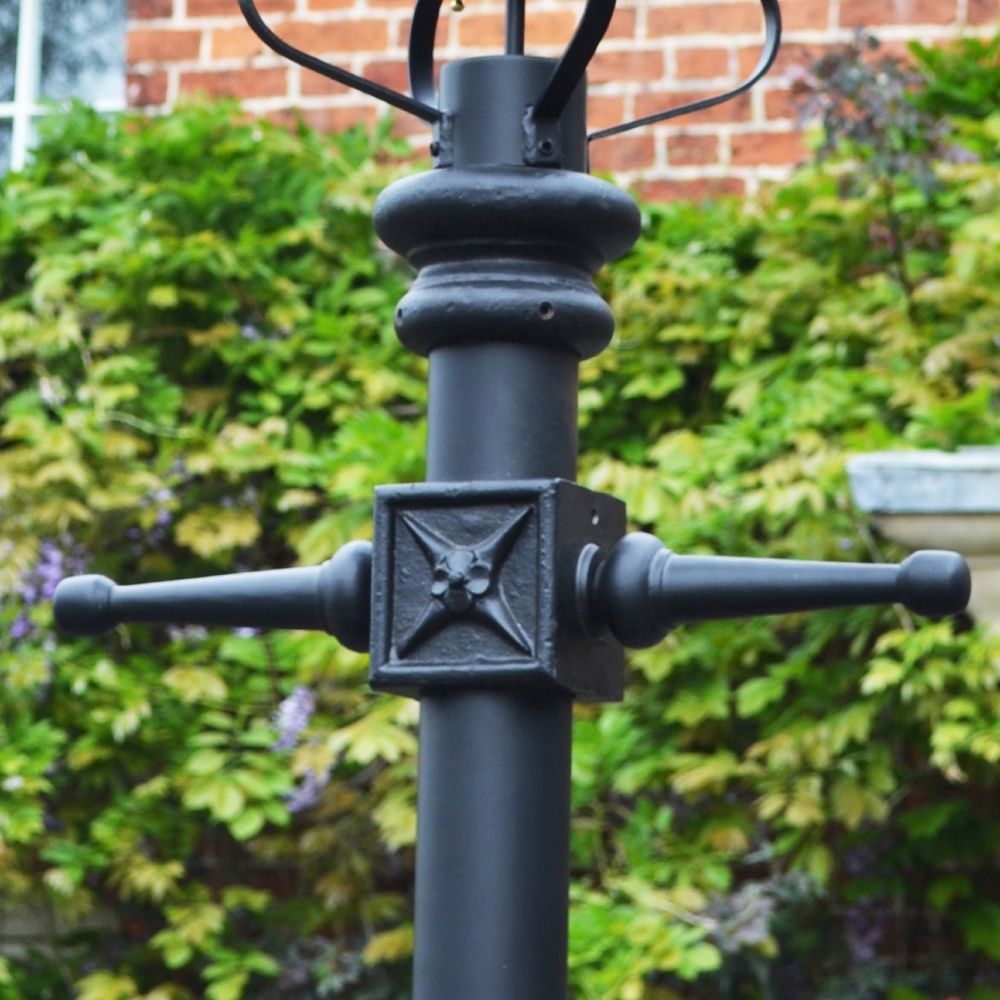 Black "Concordia" Lamp Post & Hexagonal Lantern - 3.7m | Black Country ...
