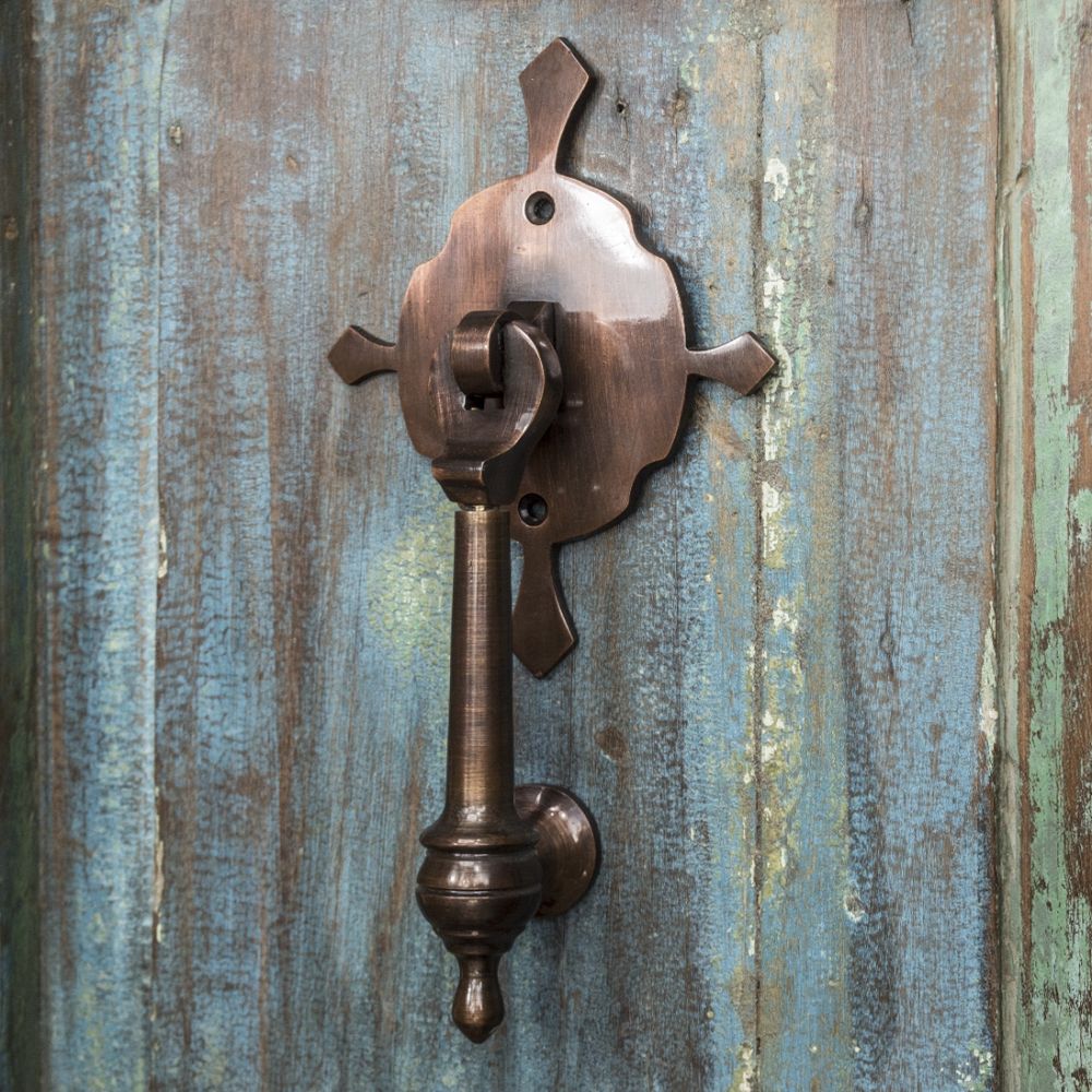 "Turnbrook Park" Antique Copper Door Knocker | Black Country Metalworks