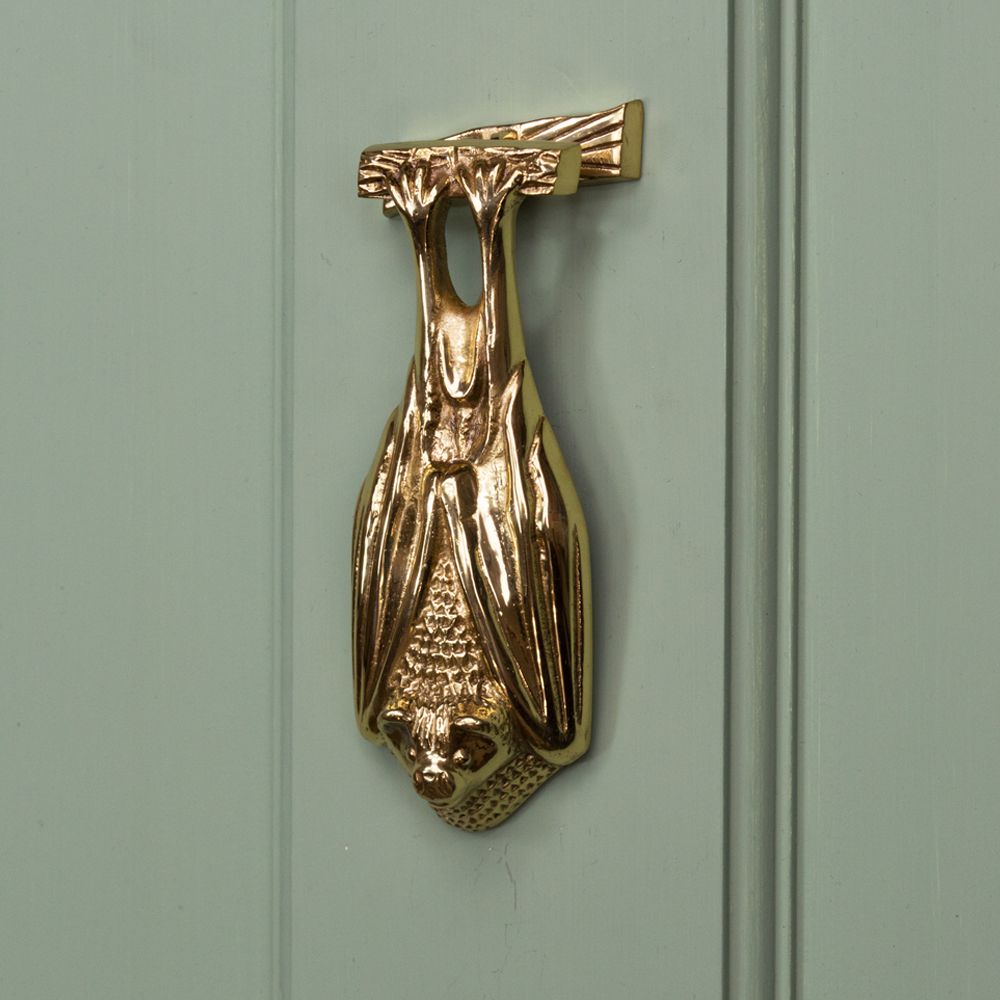 Polished Brass Bat Door Knocker | Black Country Metalworks