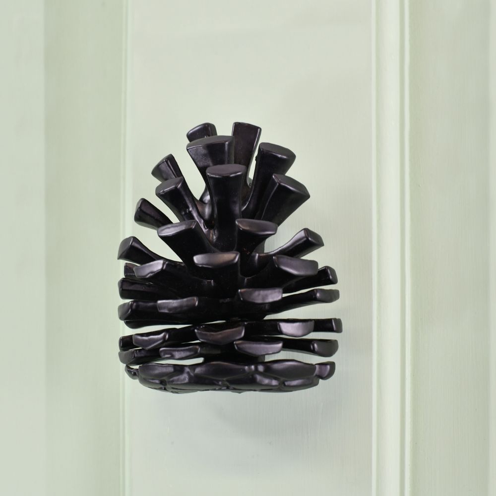 Black Pine Cone Door Knocker | Black Country Metalworks