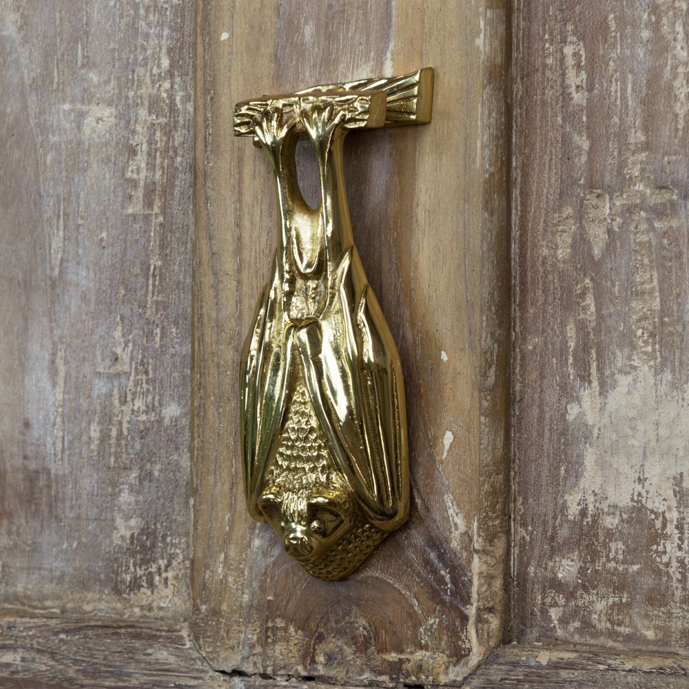 Polished Brass Bat Door Knocker | Black Country Metalworks
