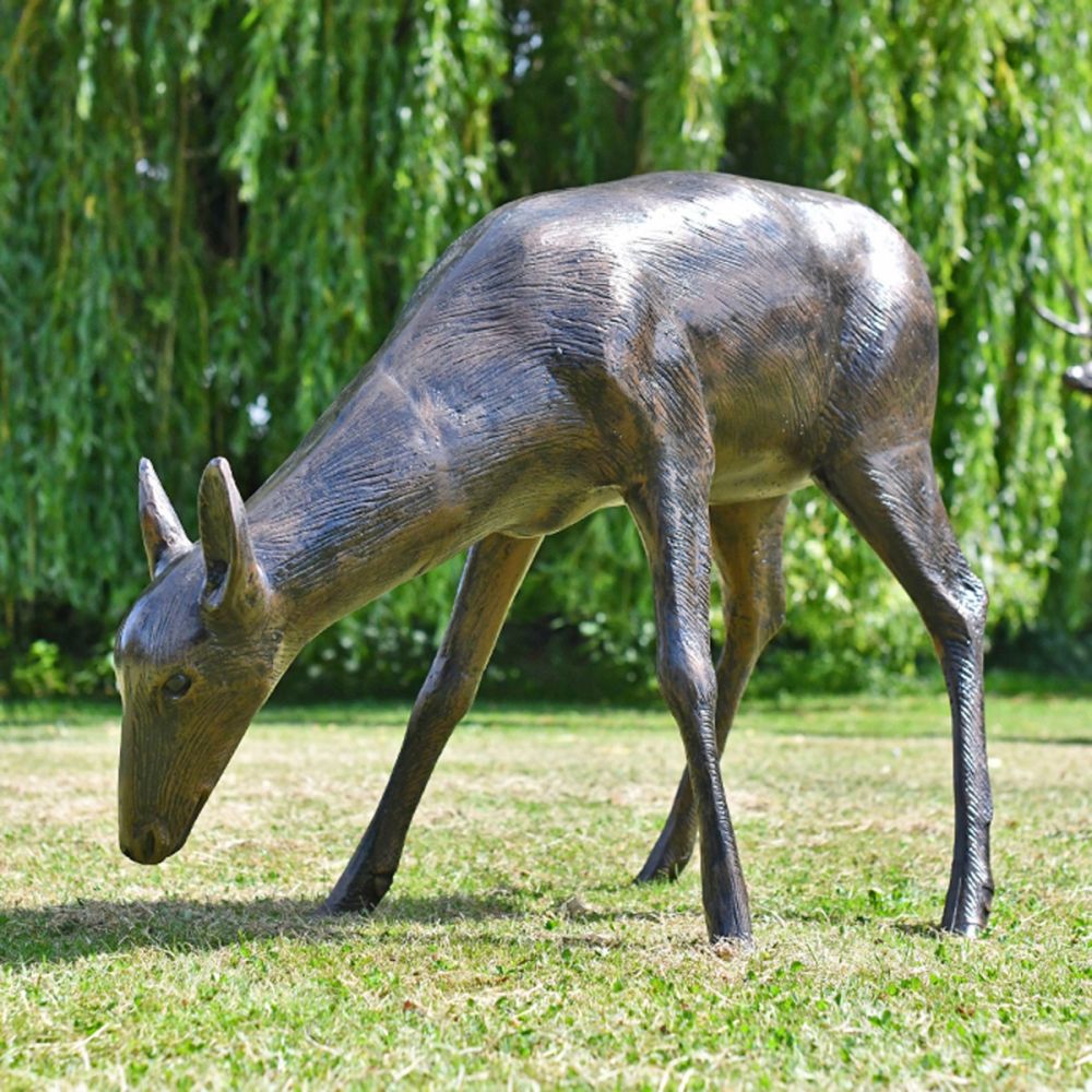 Deer Sculptures | Stag & Doe Statues | Life Size | Black Country Metalworks
