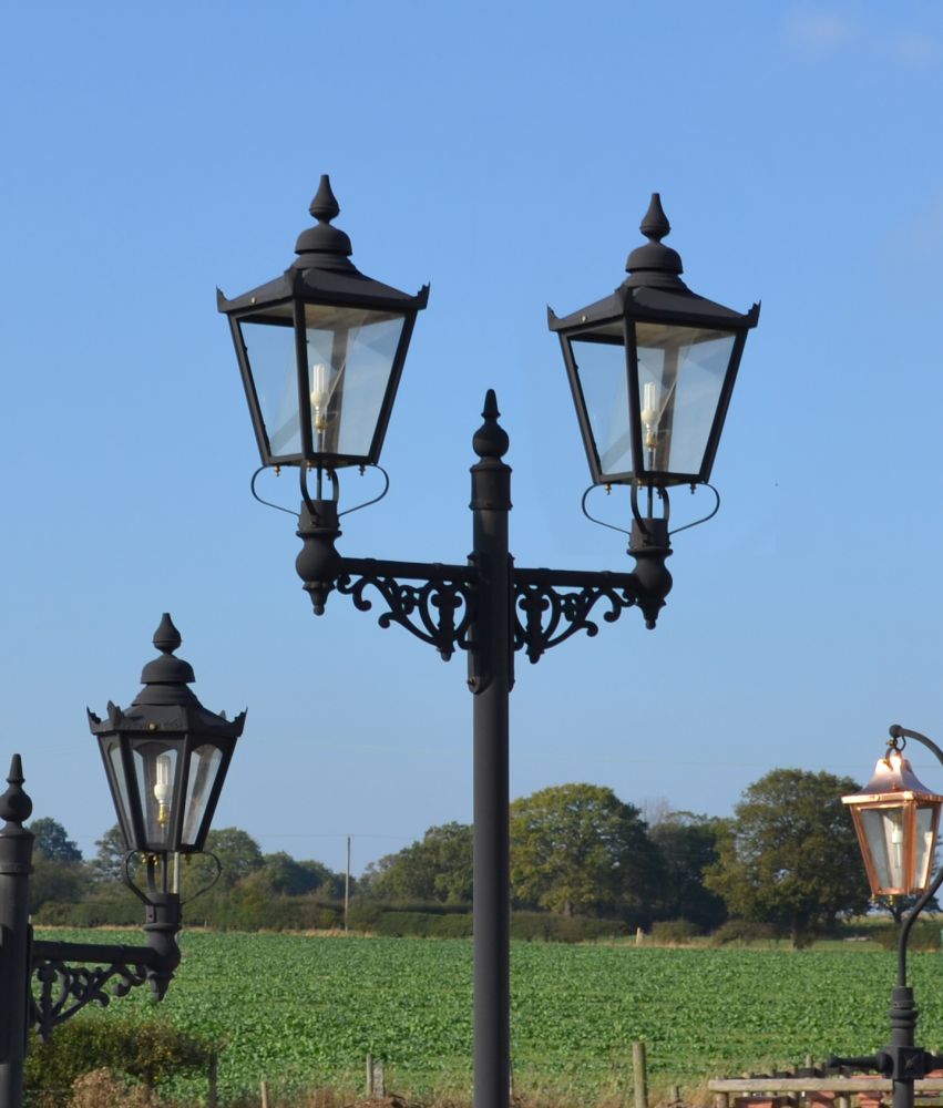 Double headed Victorian lamp post | Black Country Metalworks