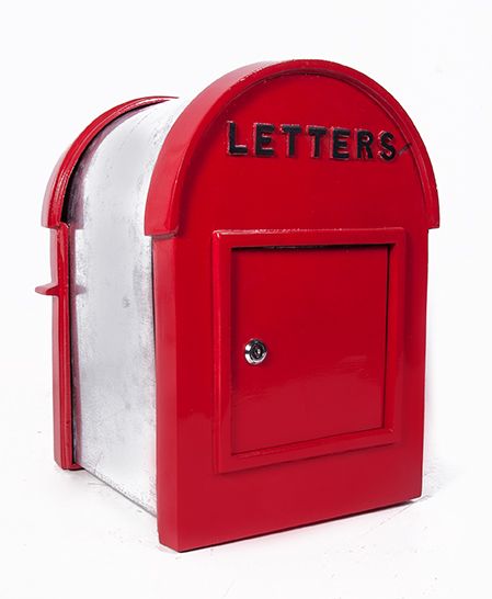 Red & Black Grosvenor Telescopic Post Box | Black Country Metalworks