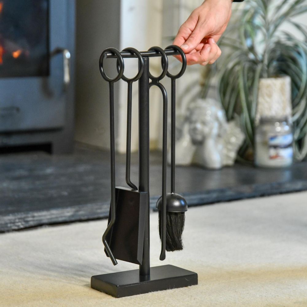 "Middleton" Black Cast Iron Companion Set 42cm | Black Country Metalworks