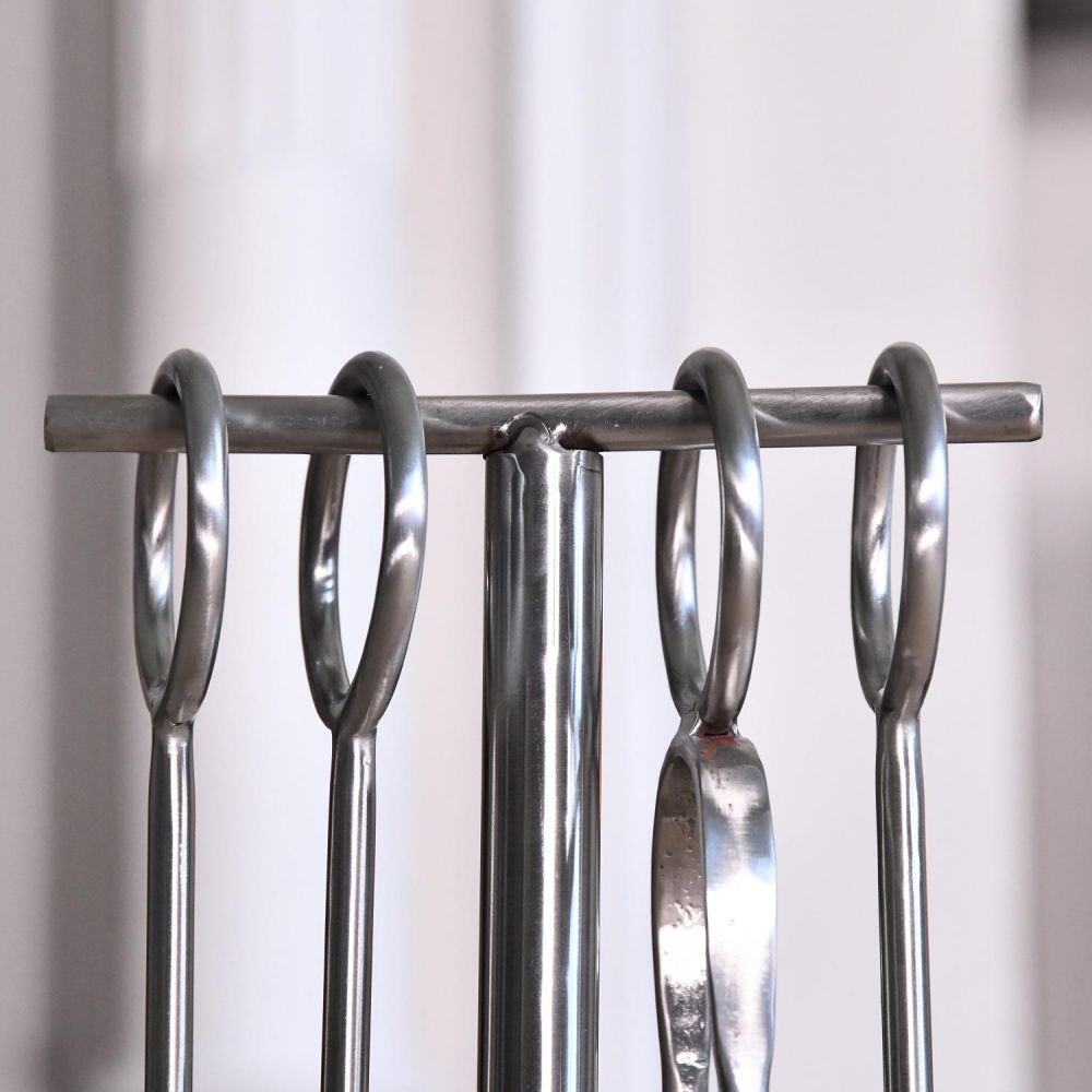 "Middleton" Brushed Steel Companion Set | Black Country Metalworks