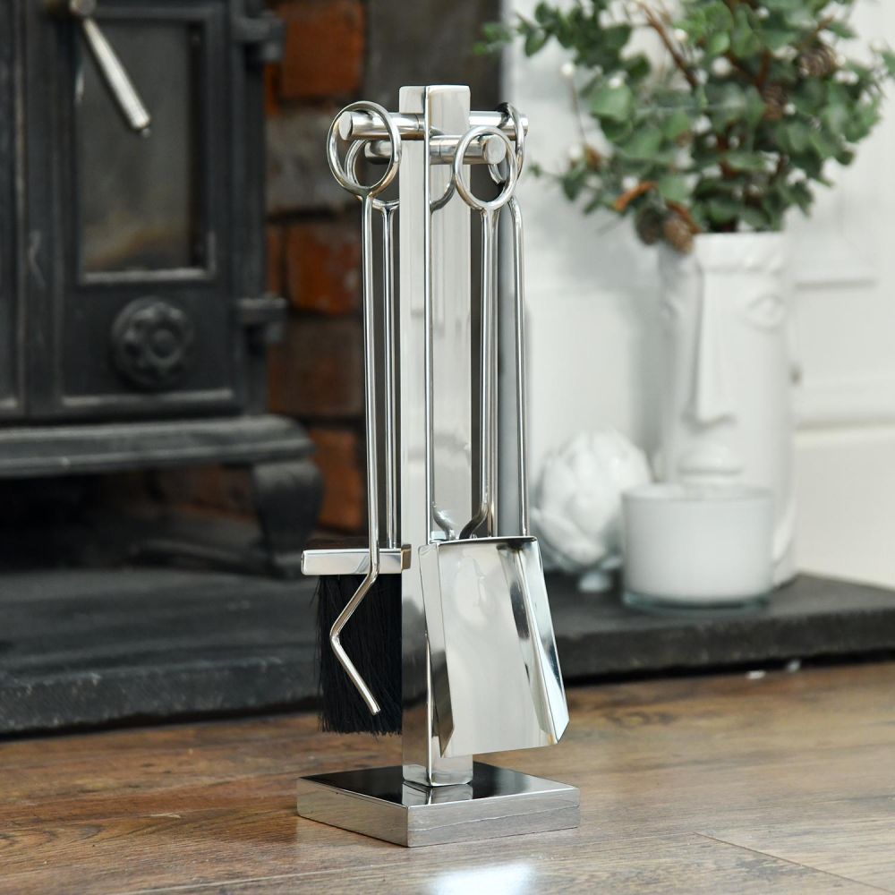 "Francisco" Contemporary Fireside Companion Set 40cm | Black Country ...