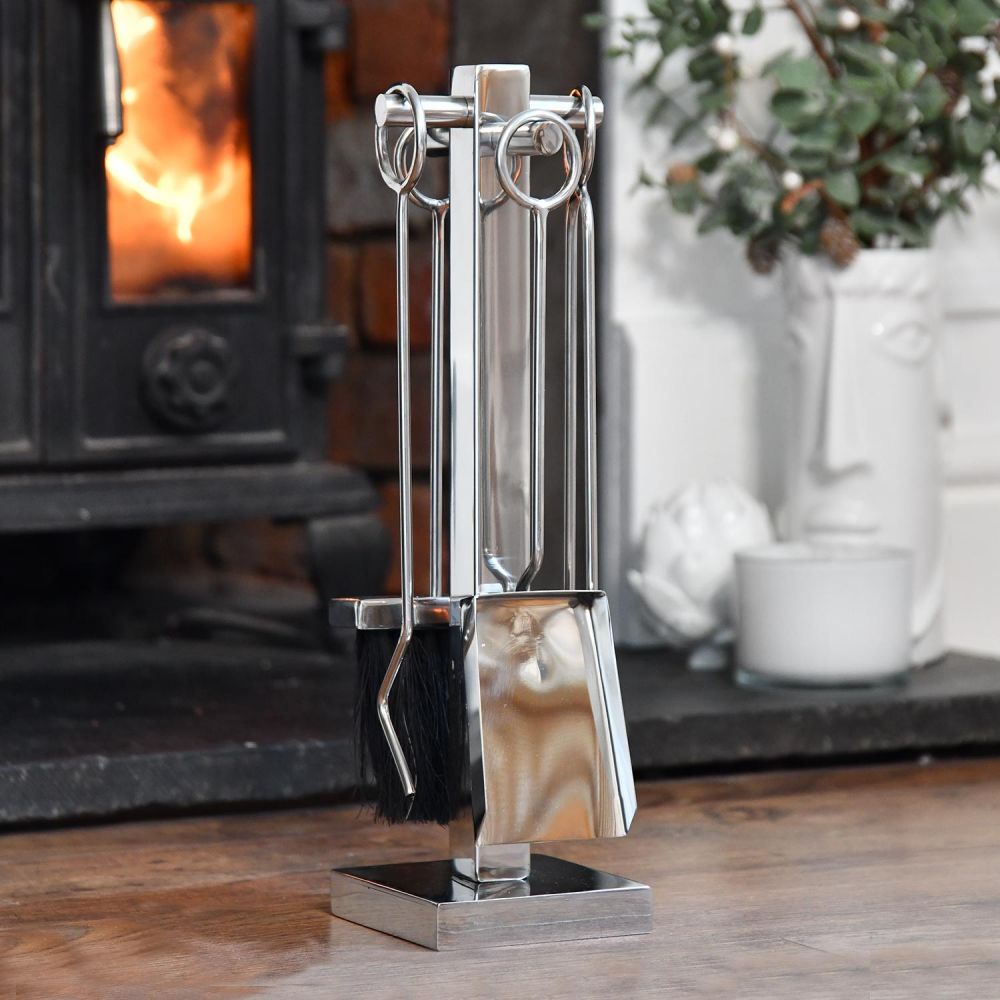 "Francisco" Contemporary Fireside Companion Set 40cm | Black Country ...
