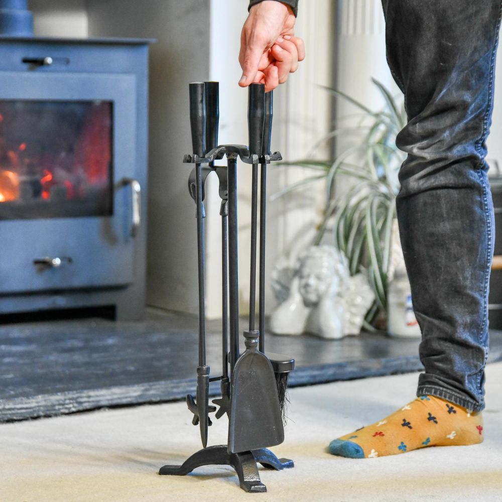 Smooth Iron Traditional Companion Set 55cm | Black Country Metalworks