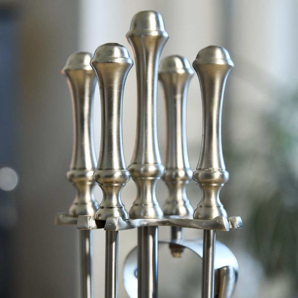 Traditional Polished Pewter Finish Companion Set - 50cm | Black Country ...