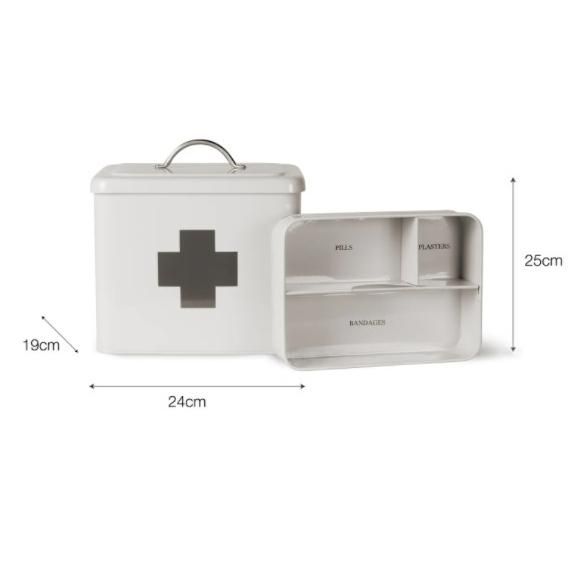 White Steel First Aid Box | Black Country Metalworks