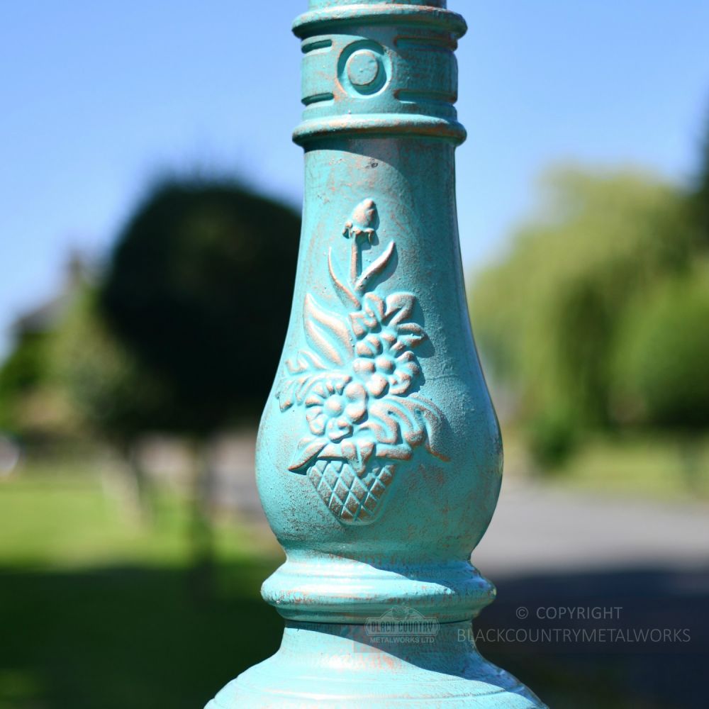 "Lady Cordelia" Antique Blue Deluxe Cast Iron Victorian Lamp Post 3.1m ...