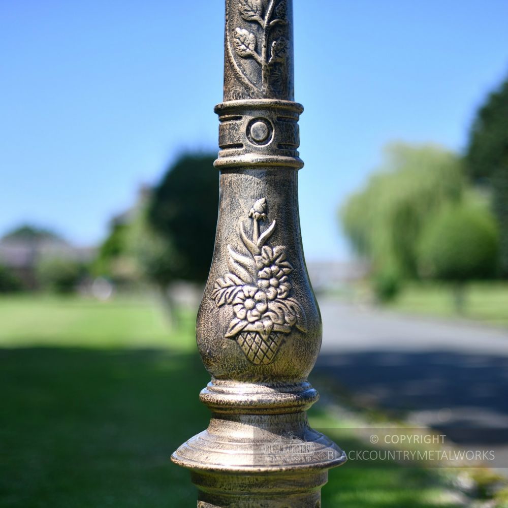"Lady Oralie" Antique Gold Deluxe Cast Iron Victorian Lamp Post 3.1m ...