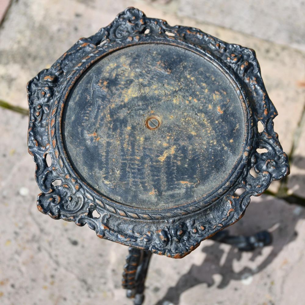 'The Serpent' Aged Black Gothic Cast Iron Side Table | Black Country ...