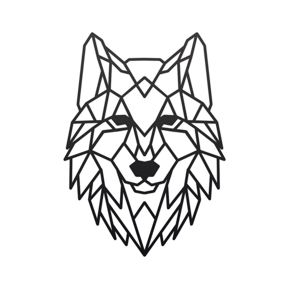 Geometric Steel Wolf Wall Art | Black Country Metalworks