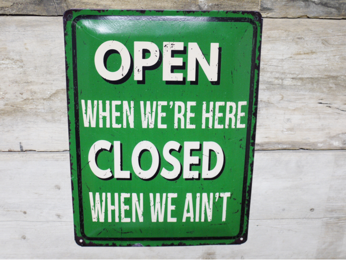 Green "Open" Shop Sign | Black Country Metalworks