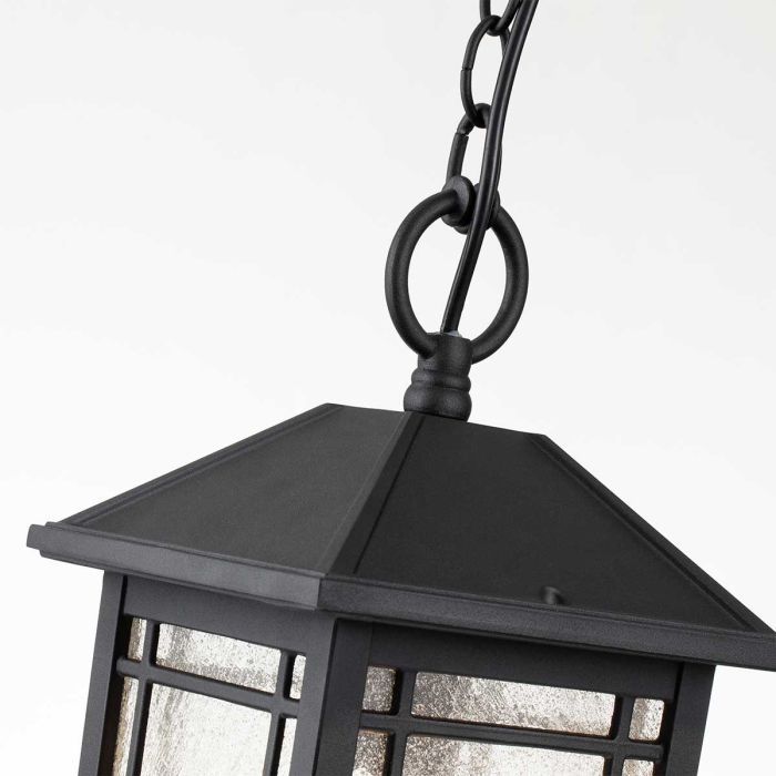 "Grove" Traditional Hanging Chain Lantern in Midnight Black | Black ...