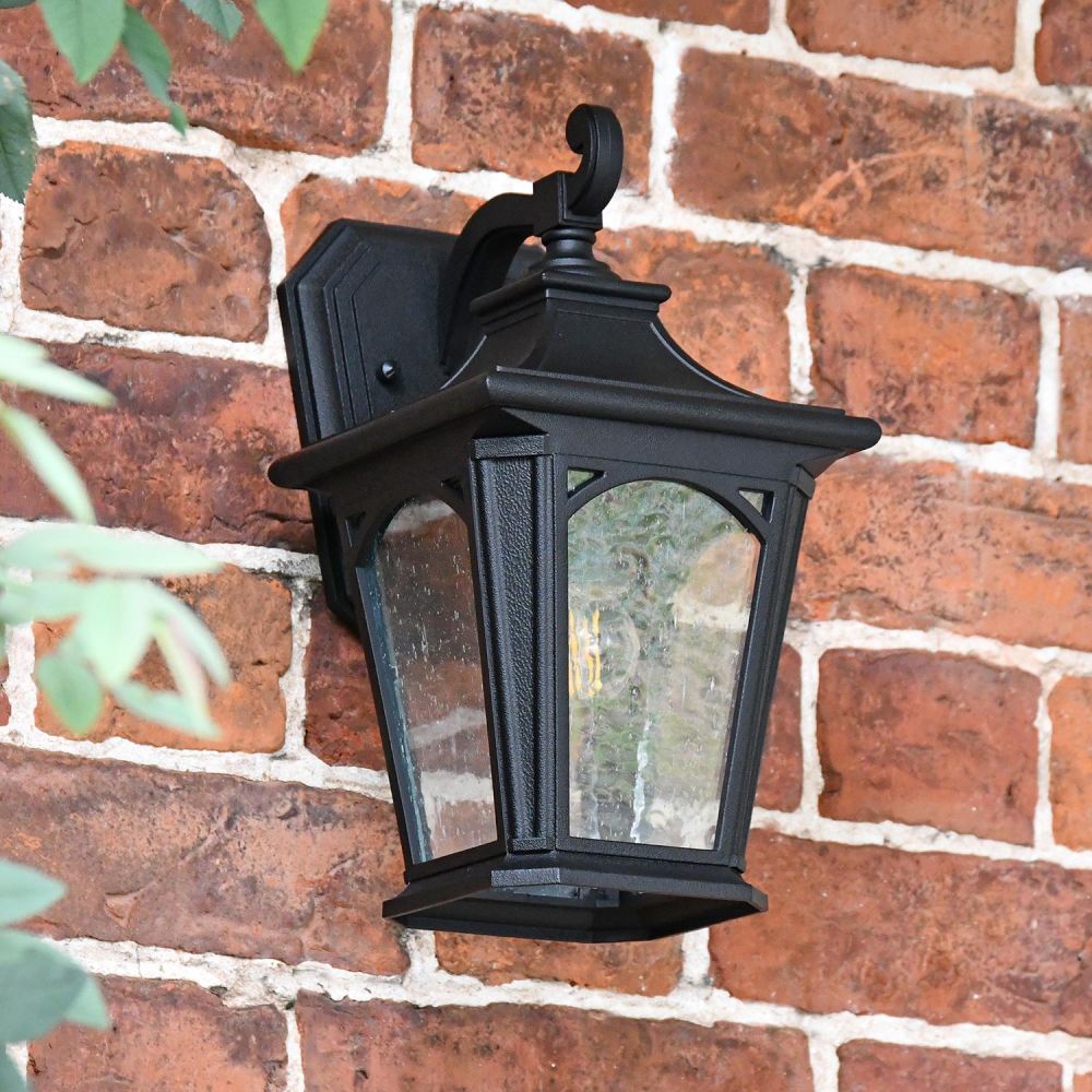 "Hamstead" Small Black Wall Lantern | Black Country Metalworks