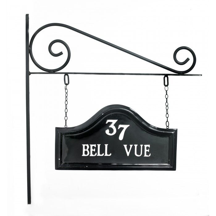 "Bromford" Hanging House Name Sign Wall Bracket | Black Country Metalworks