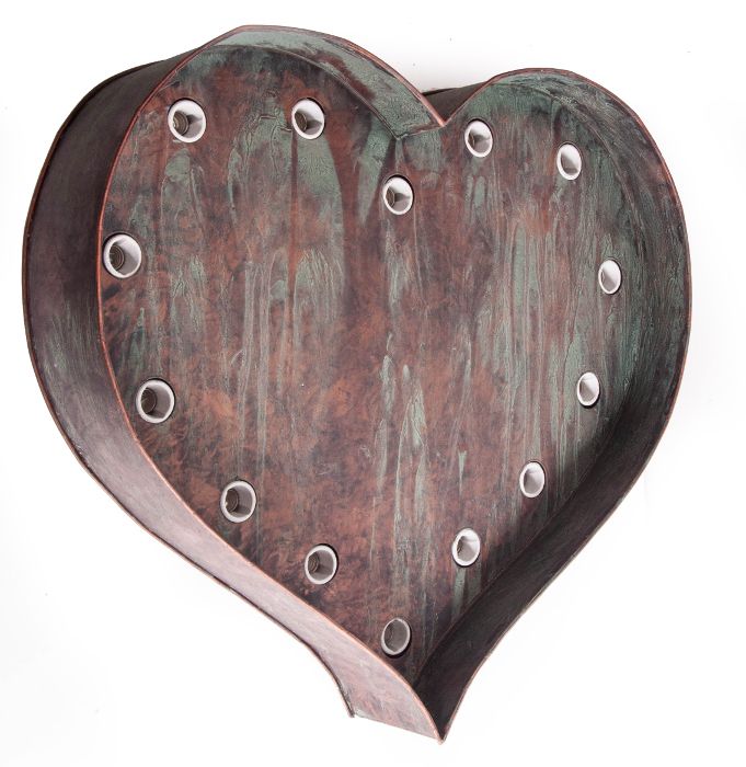 'Southerton Avenue' Heart-Shaped Wall Light | Black Country Metalworks