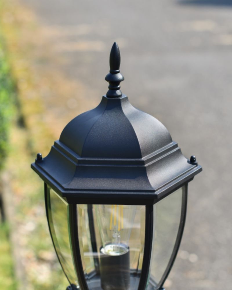 "Saltburn" Traditional Hexagonal Garden Pillar Light | Black Country ...