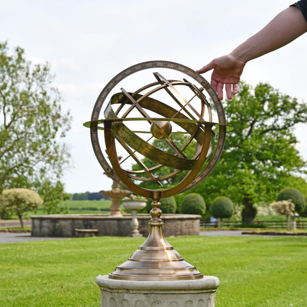 Medium Celestial Armillary Sundial | Black Country Metalworks