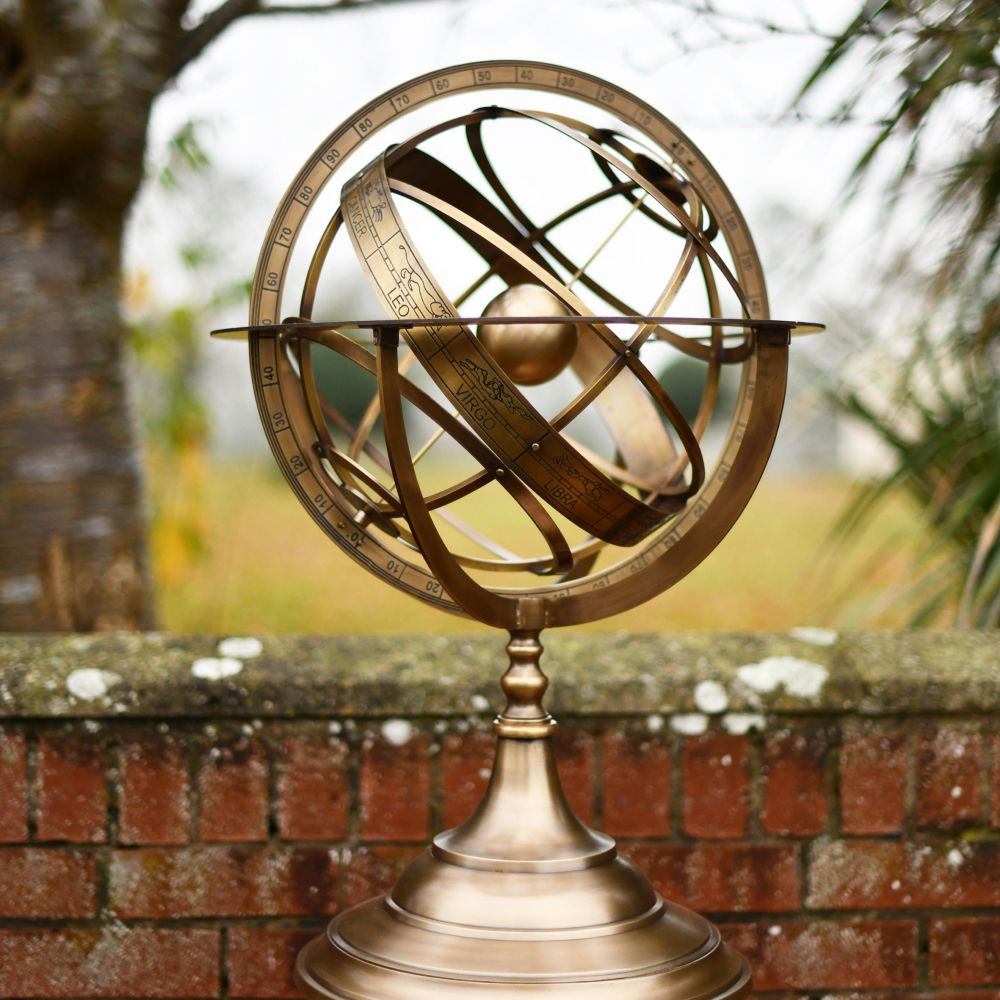 Medium Celestial Armillary Sundial | Black Country Metalworks