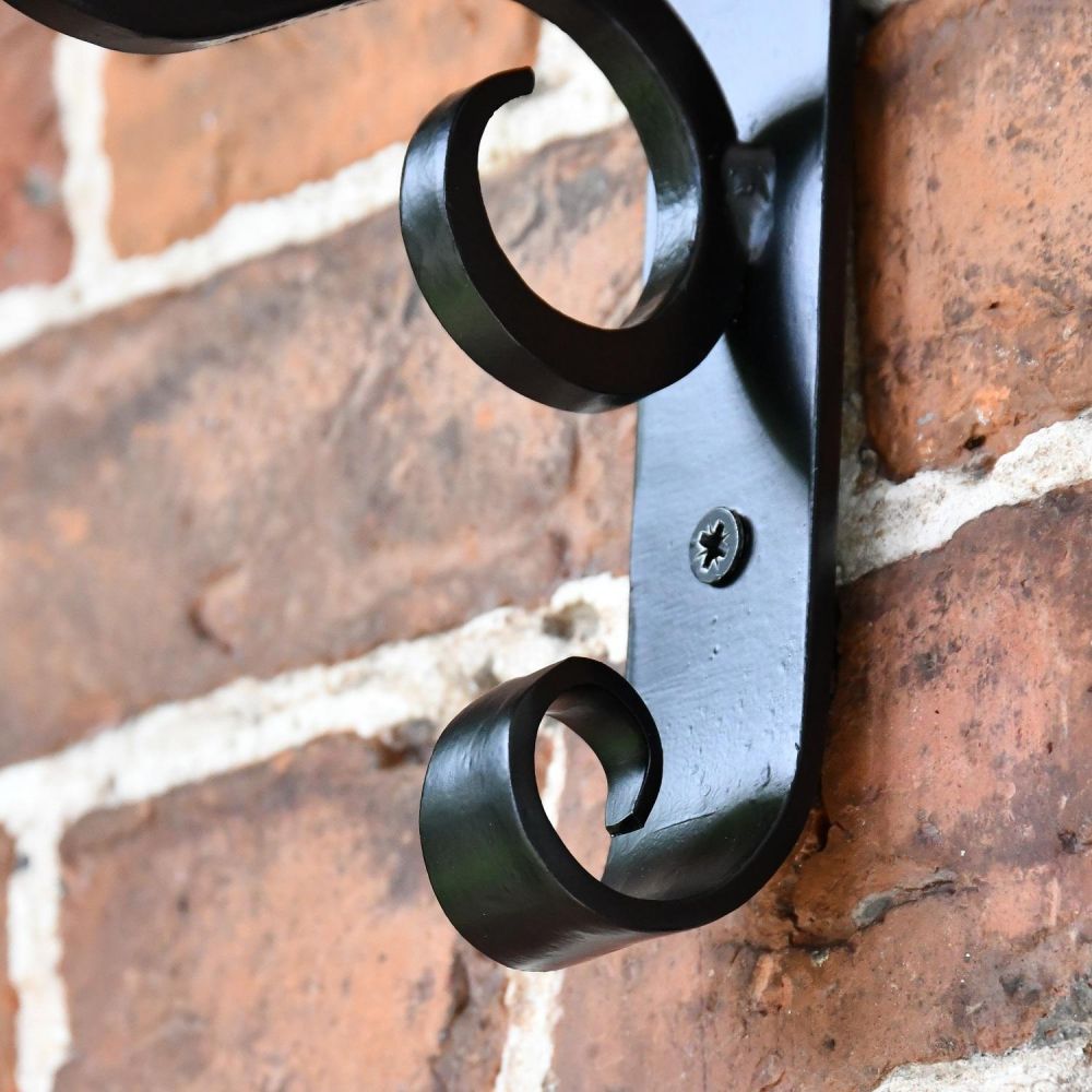 "Cupid's Arrow" Blacksmith Iron Hanging Bracket | Black Country Metalworks
