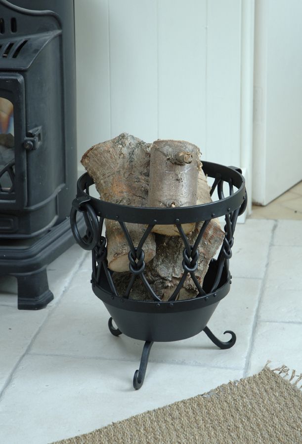 Log Holders & Buckets | Handmade Iron & Steel Log Buckets | Black ...